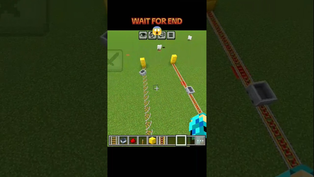 Minecraft Powered Rails VS Normal Rails#minecraft #tutorial #builds # ...