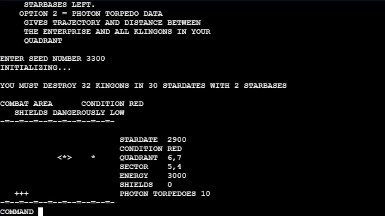 003 - Star Trek [sttr1, 1971] (First Known Star Trek Video Game) - YouTube