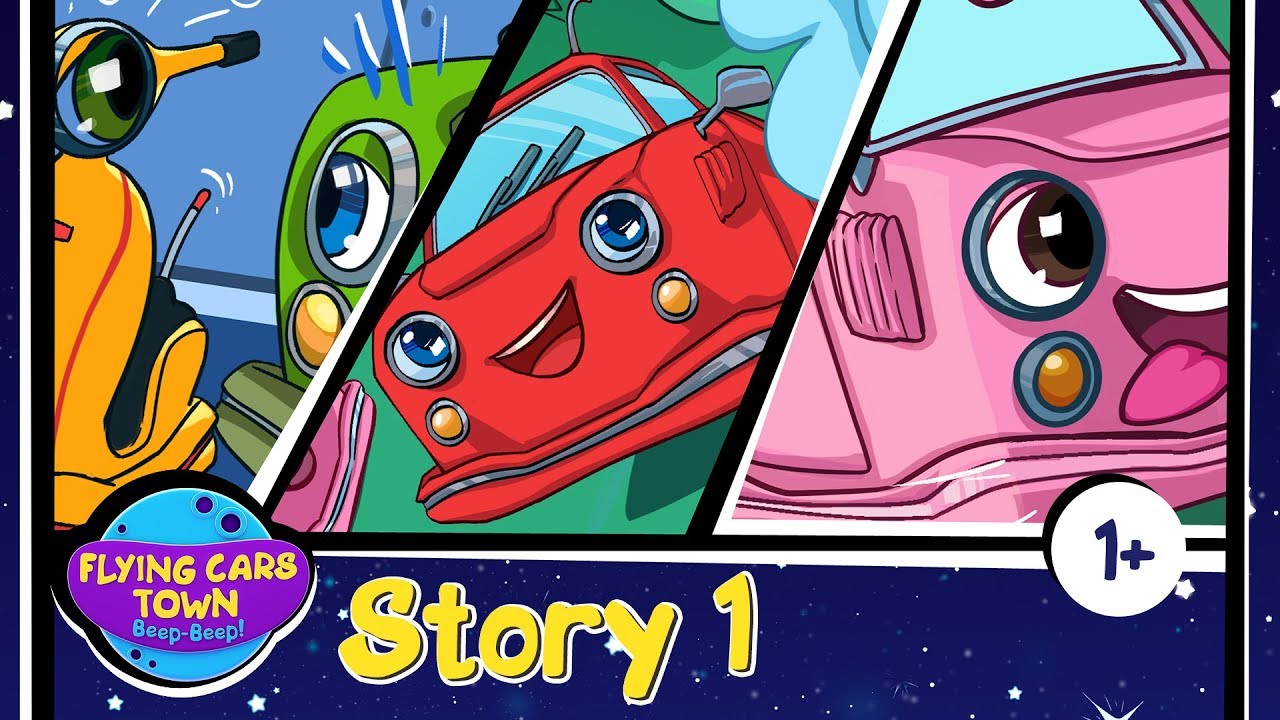 Comic Cars Story 1 - Meet Friends | Flying Cars Town | Funny Short ...