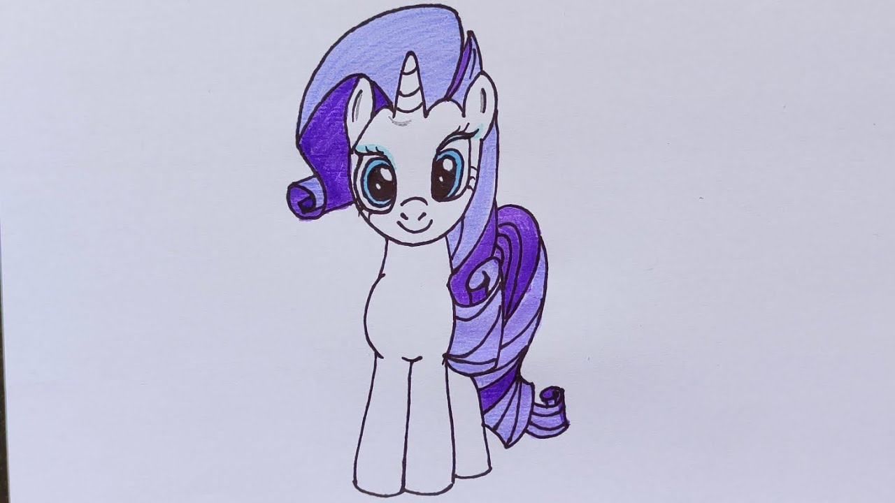 Cute/Easy Rarity From My Little Pony Colouring | How to color Rarity ...