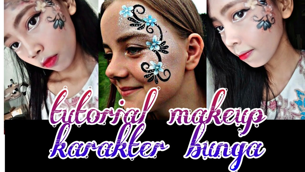 Tutorial Makeup karakter bunga super Gampang banget | MAKEUP KARAKTER ...
