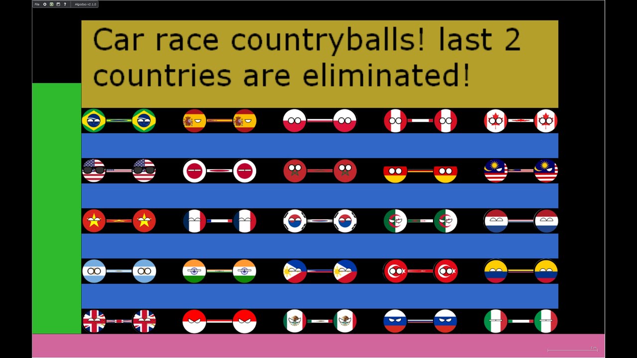 Countryballs Car Race! - YouTube