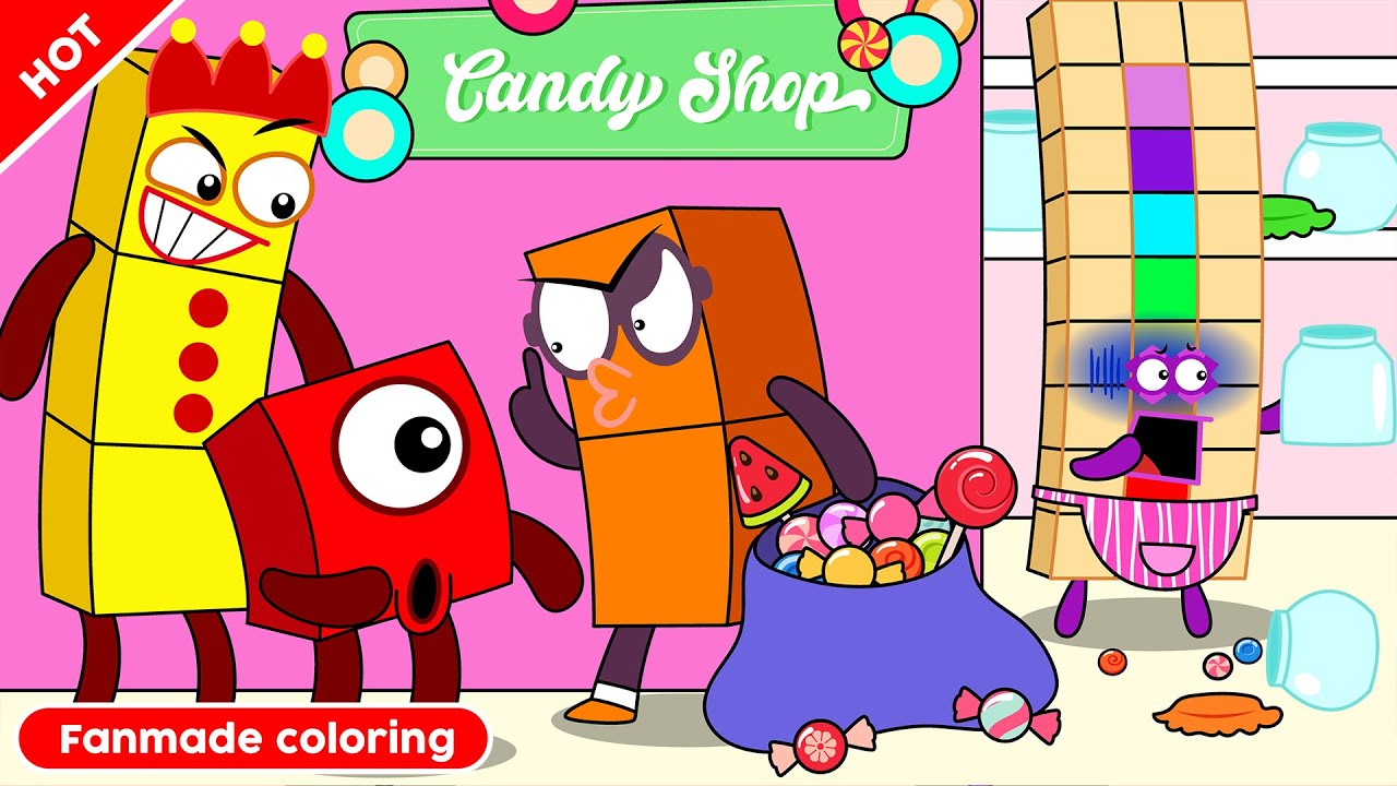 My Friends Are Candy Thieves | Numberblocks Fanmade Coloring Story ...