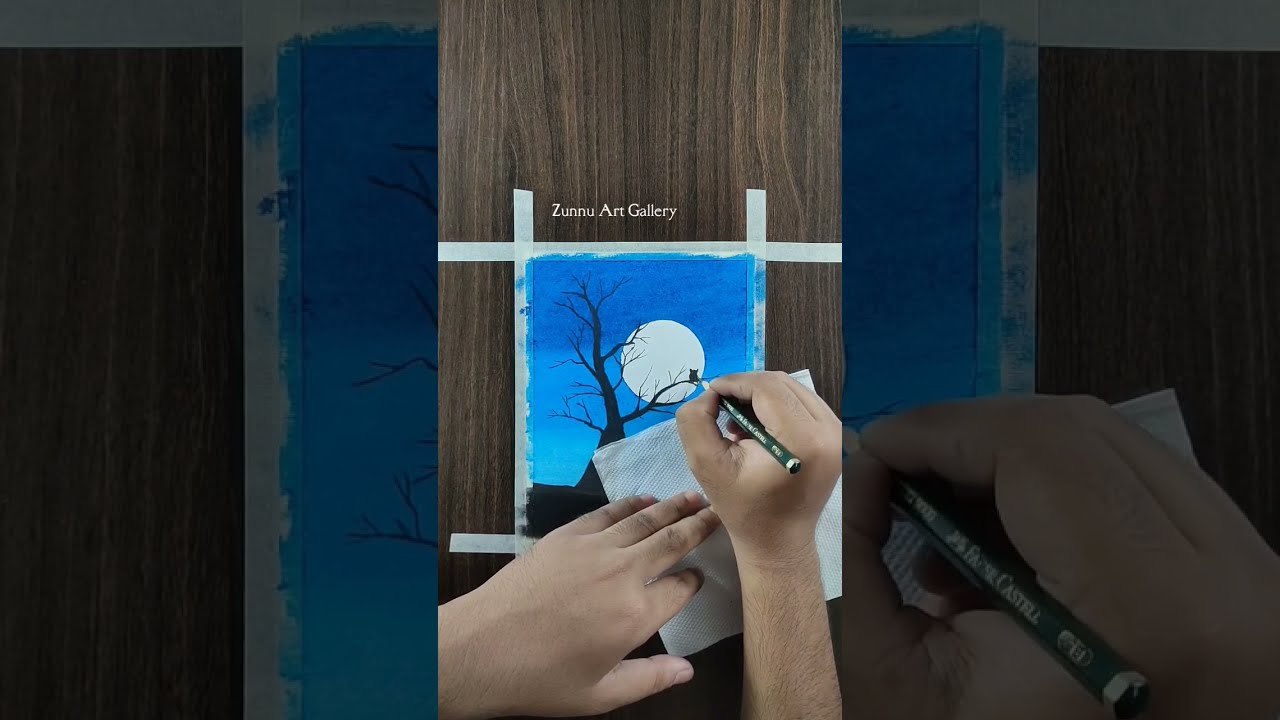 Horror Place drawing | easy oil pastel drawing for beginners #shorts # ...