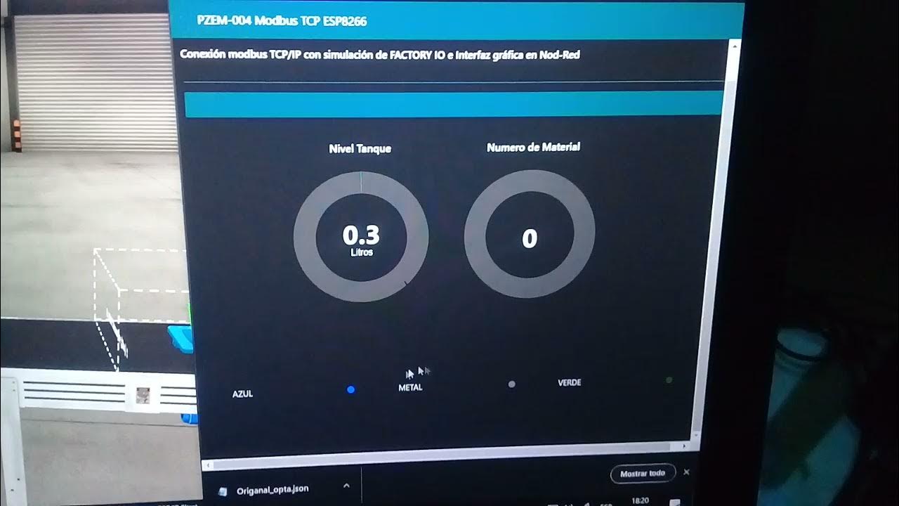 Conexión mediante modbus TCP/IP con simulación de FACTORY IO e interfaz ...