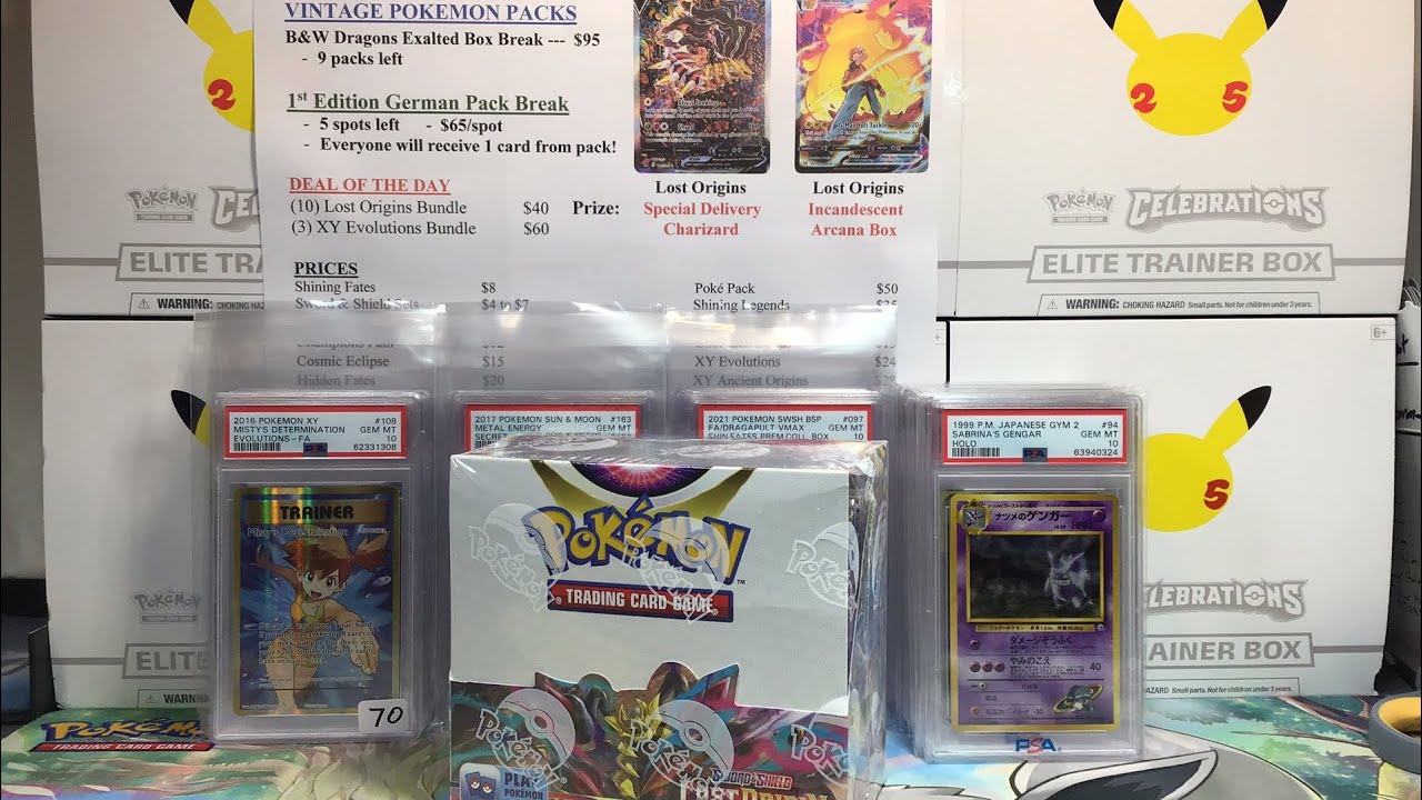 Live Pokémon Cards Openings - Lost Origins Chase - YouTube