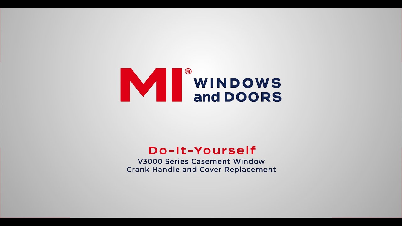 DIY V3000 Series Casement Window Crank Handle Replacement - YouTube