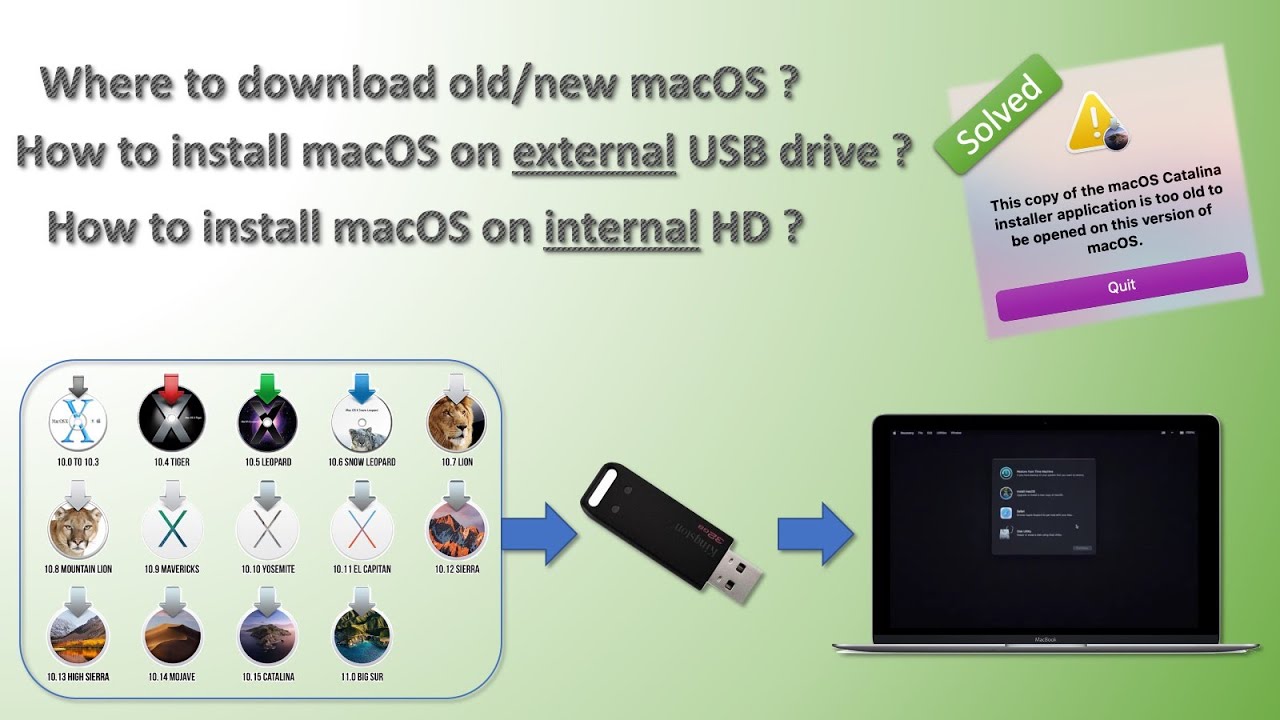 How to create a bootable USB drive to install any old/new MacOS into ...