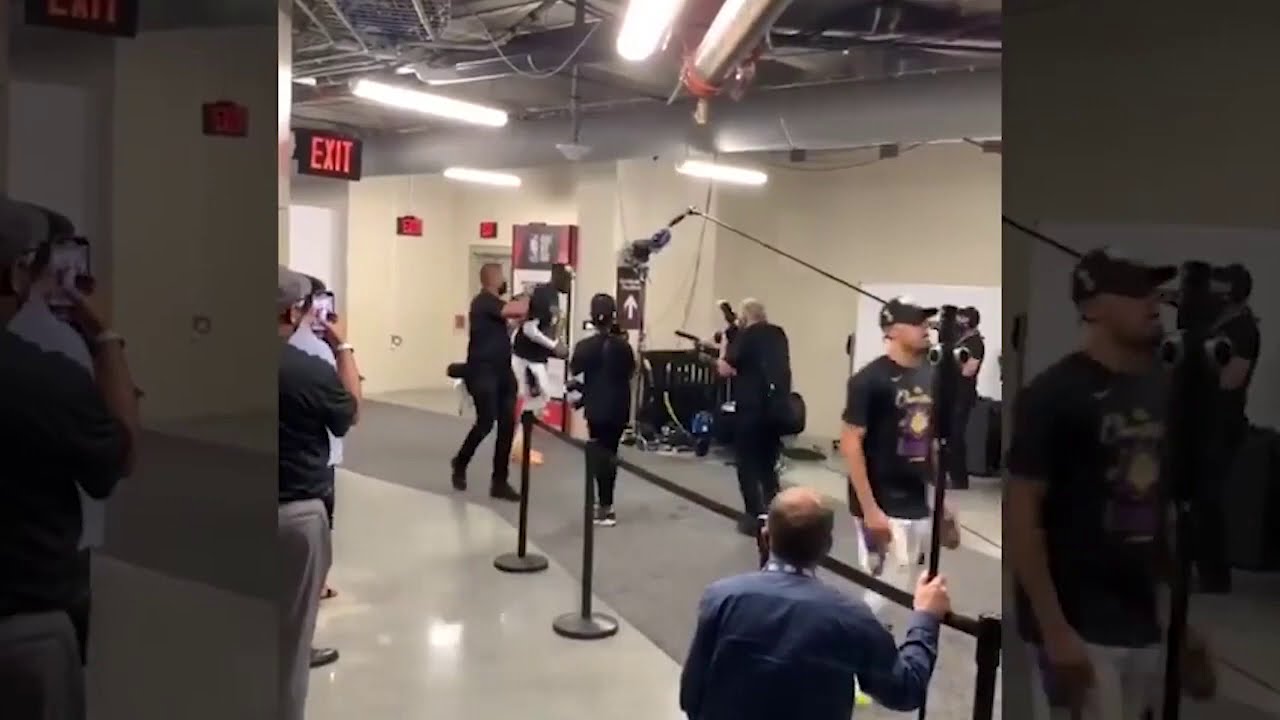 Lakers' Locker Room After Game 6 vs the Heat 2020 NBA Finals - YouTube