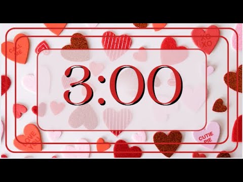 3-Minute Timer: Valentine Red Heart Countdown - YouTube