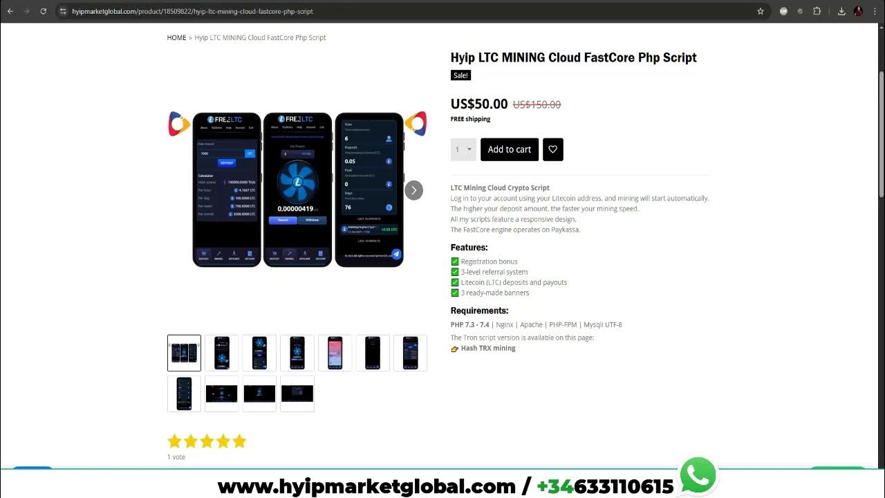 Hyip LTC MINING Cloud FastCore Php Script - YouTube