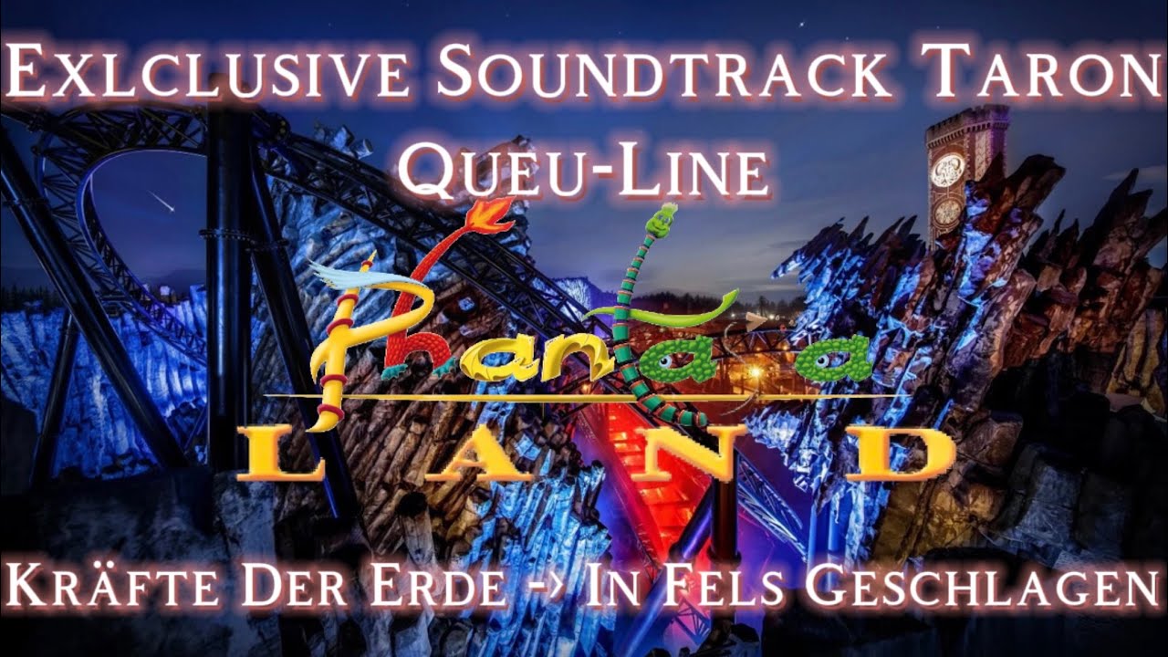 Taron EXLUSIVE SOUNDTRACK Queu-Line at Phantasialand - YouTube