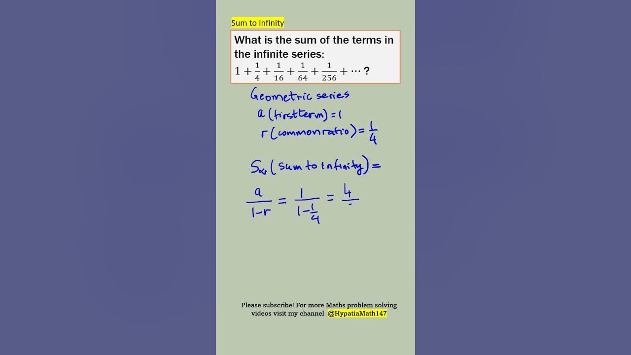 Sum To Infinity Geometric Series maths YouTube sum-to-infinity-geometric-series-maths-youtube