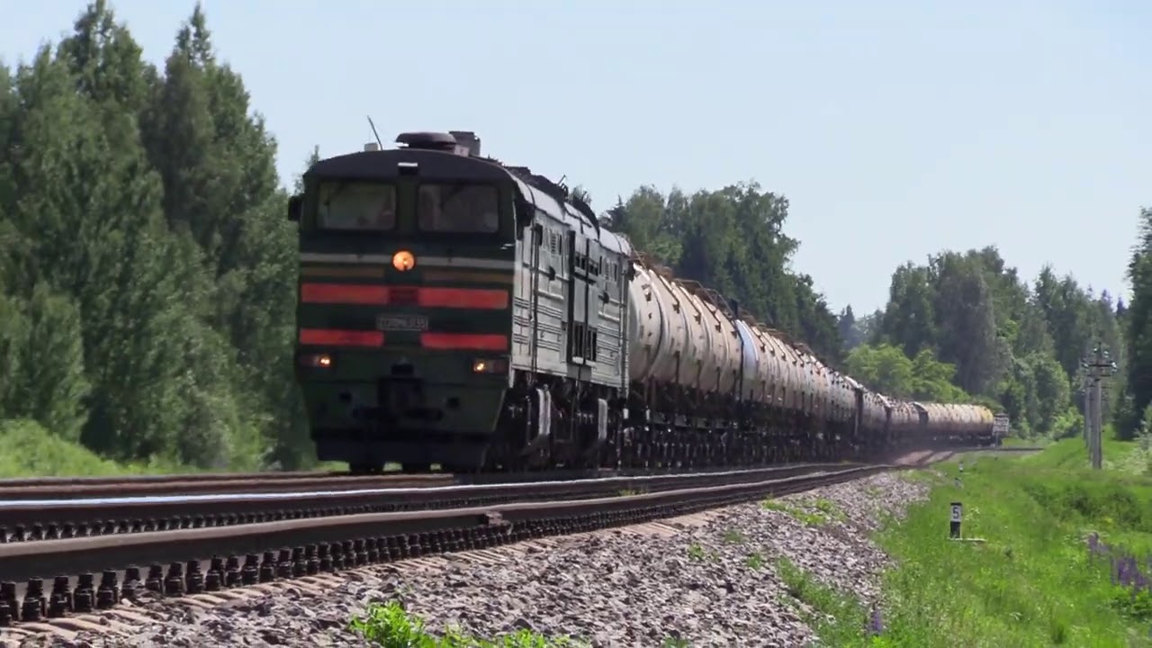 Тепловоз 2ТЭ10МК-3135 близ ст. Богушевская / 2TE10MK-3135 near ...