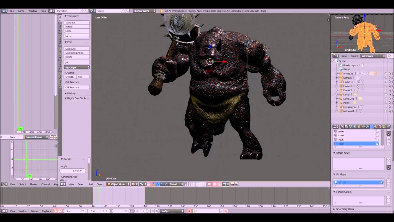 Game character walk cycle pipeline - YouTube