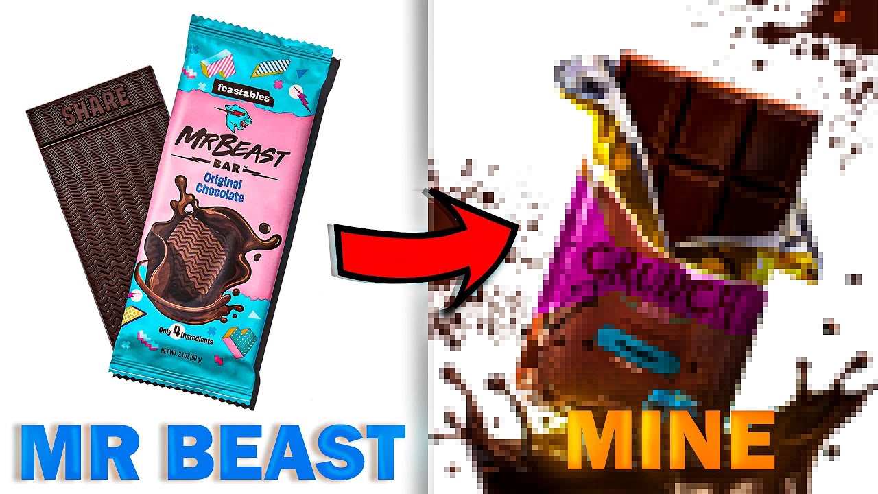 Rebranding @MrBeast feastable bar. - YouTube