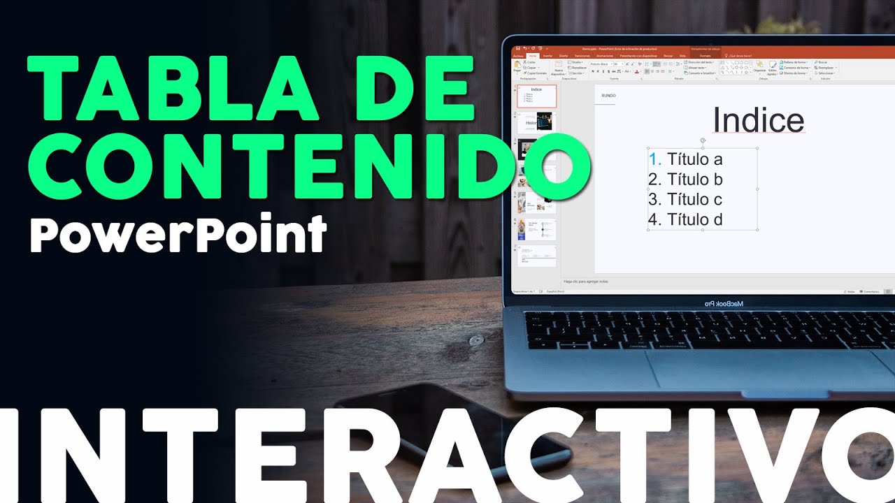 Poner índice en PowerPoint - Tabla de contenido en PowerPoint - YouTube