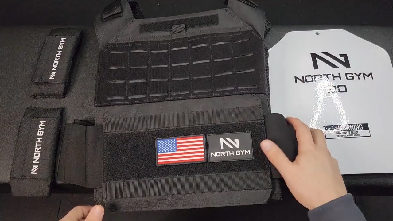 North Gym Adjustable Weighted Vest 14lbs-40lbs Weight Strength Training ...