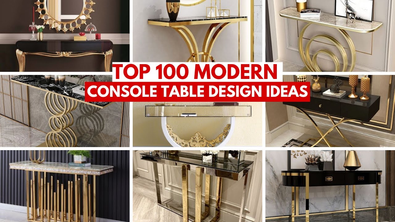 100 Modern Console Table Design Ideas | Entryway Marble Console Table ...