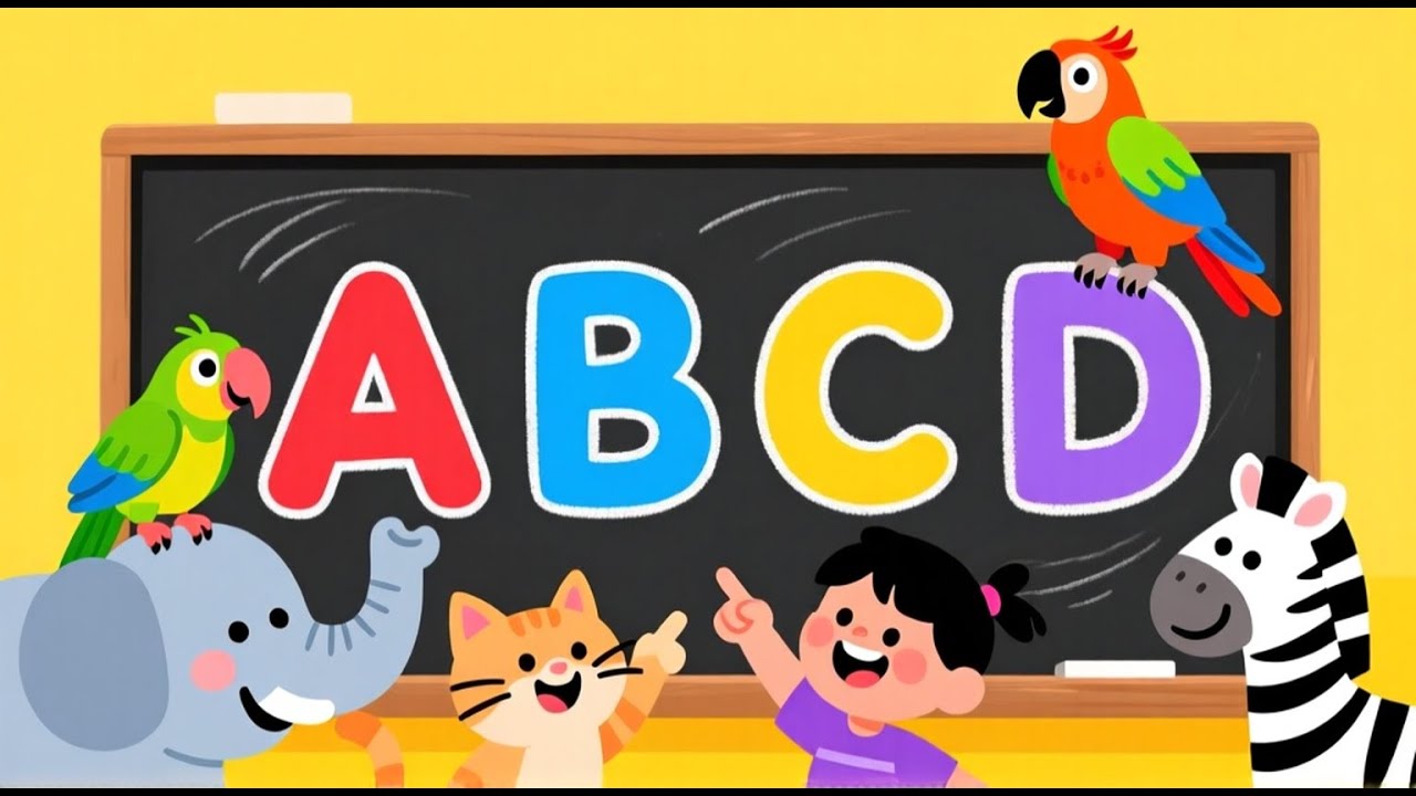 Learn ABCD | Letter Adventure with Cute Animals | HappyBee Kids - YouTube