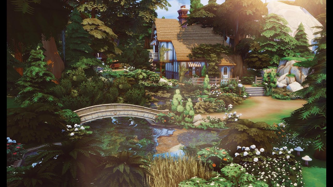 Sleeping Beauty's Cottage | Decoration Speedbuild | The Sims 4 - YouTube