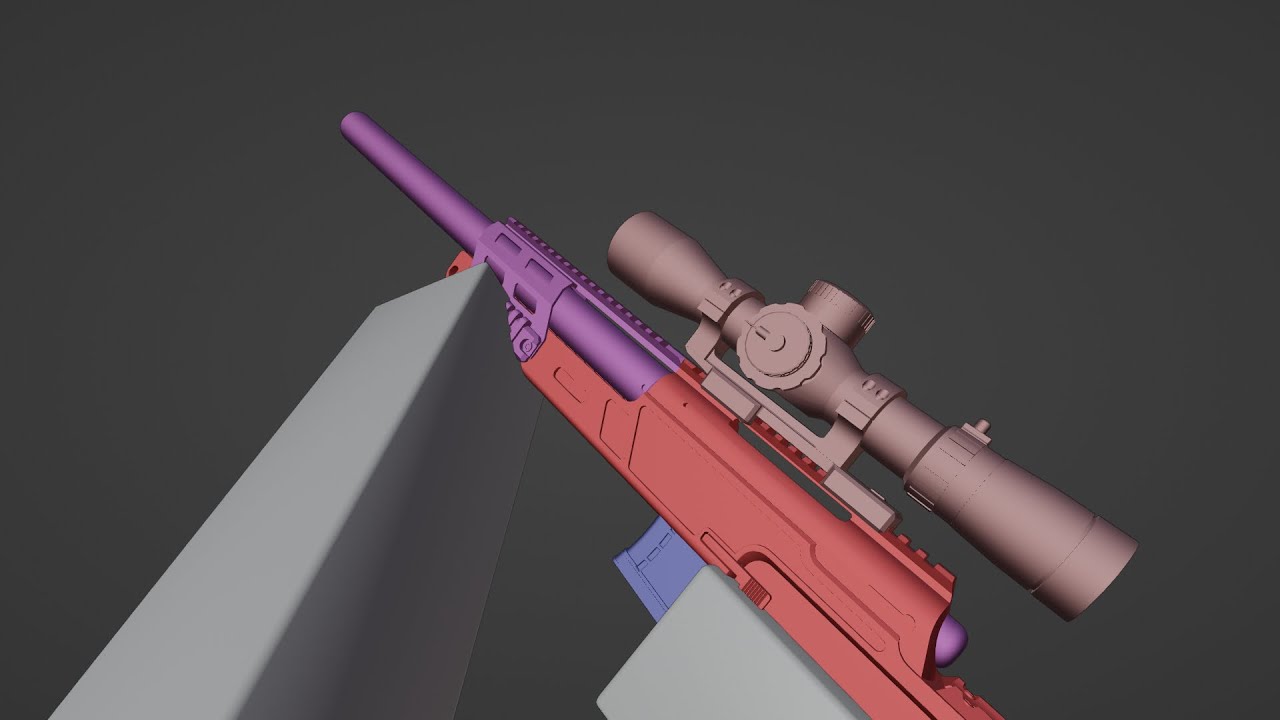 Sniper Rifle Test Blender - YouTube