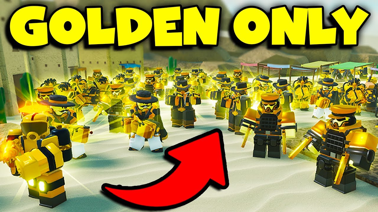 I TROLLED TDS players with a GOLD ONLY LOADOUT! - YouTube
