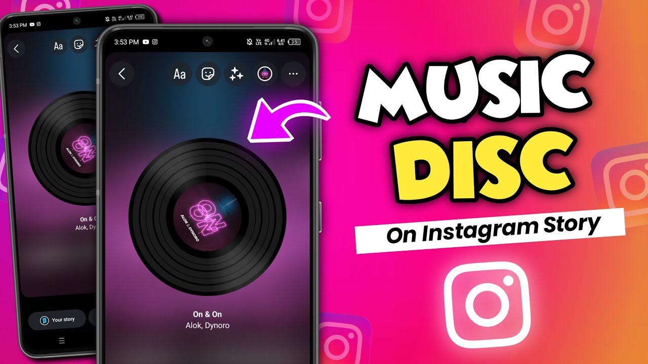 How to Add Music Disc on Instagram Story | Instagram Story Music Disc ...