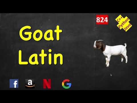 Goat Latin | LeetCode 824 | C++, Java, Python - YouTube
