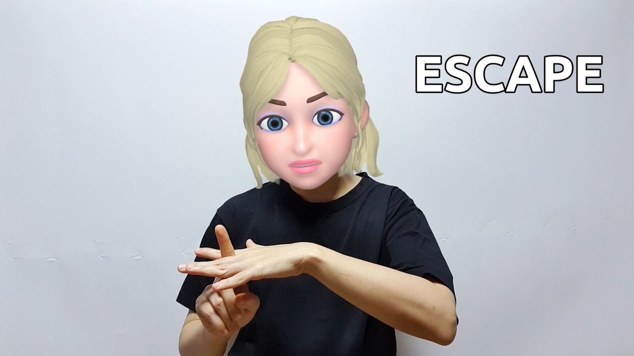 American Sign Language (ASL) Vocabulary Lesson: Escape - YouTube