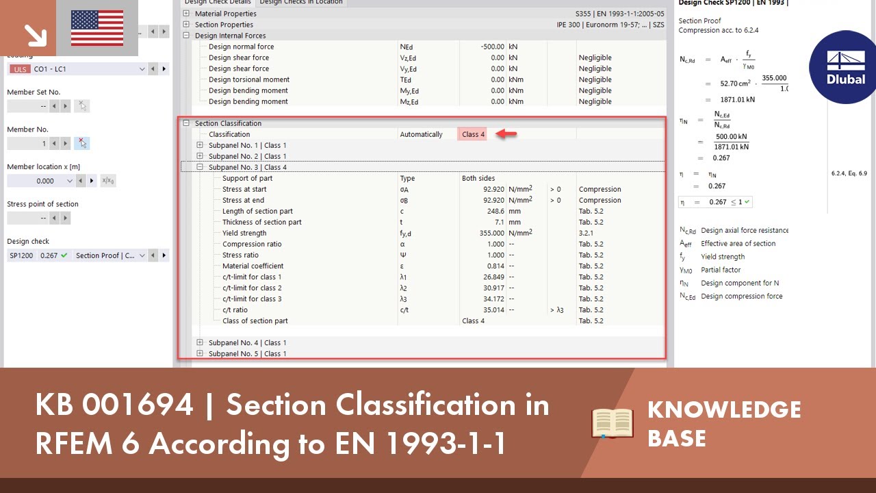 KB 001694 | Section Classification in RFEM 6 According to EN 1993-1-1 ...