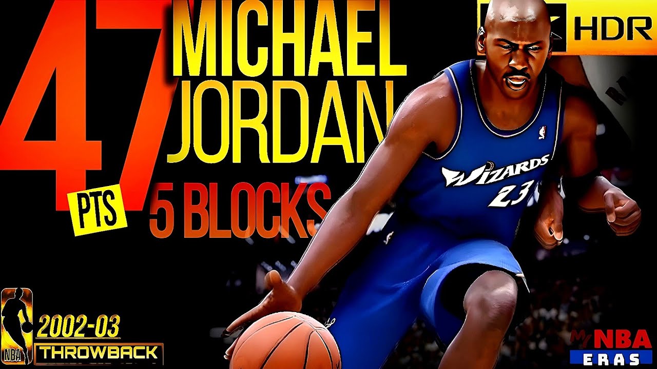 Michael Jordan Highlights (47 PTS) vs. VC & RAPTORS | MyNBA Eras 2002 ...