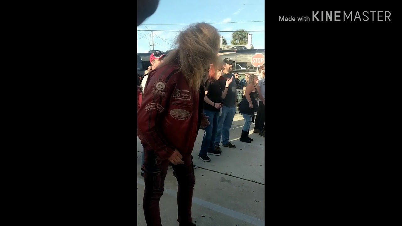 Big engine band at Daytona bike week 2020 - YouTube