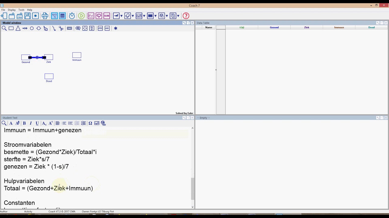 Modelleren in Coach 7 II; Het dynamisch model - YouTube