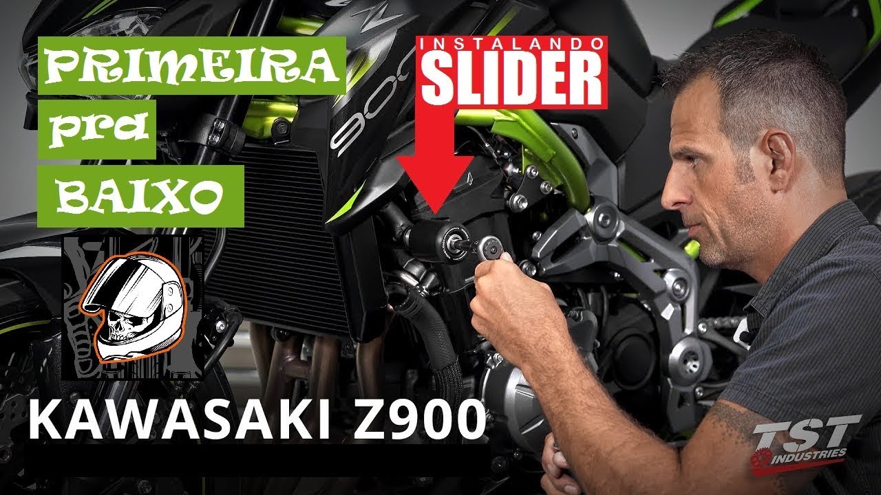 KAWASAKI Z900 - Instalando sliders Evolution! - YouTube