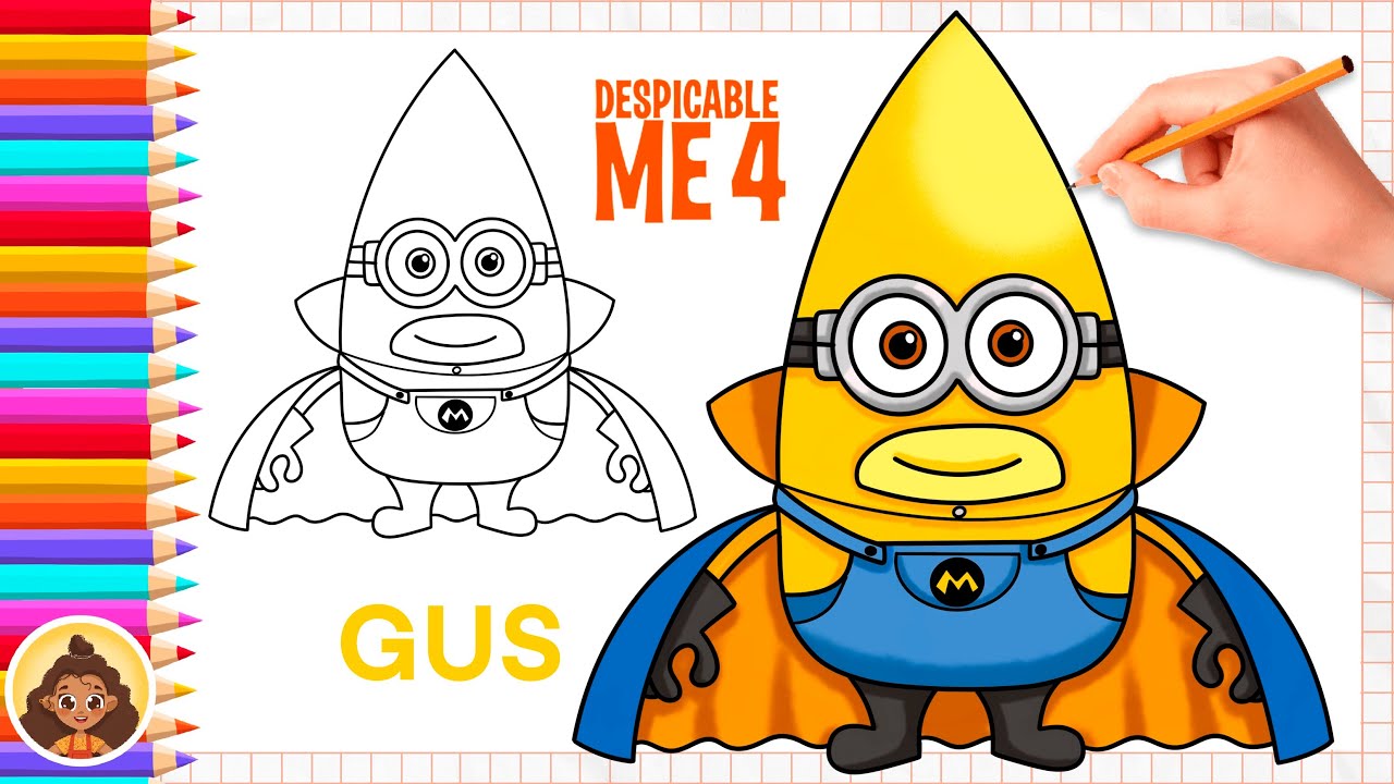 How to Draw Mega Minion Gus | from Despicable Me 4 - YouTube