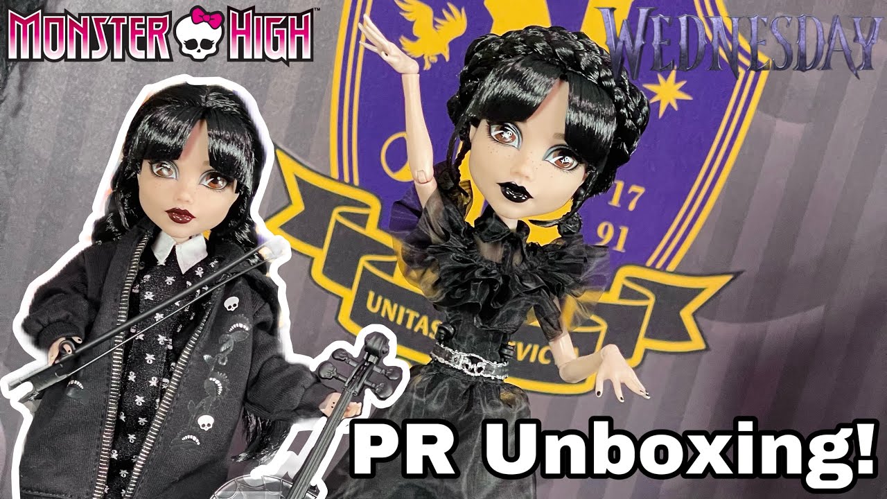 Monster High X WEDNESDAY Dolls! Rave’N Dance Wednesday + Paint It Black ...