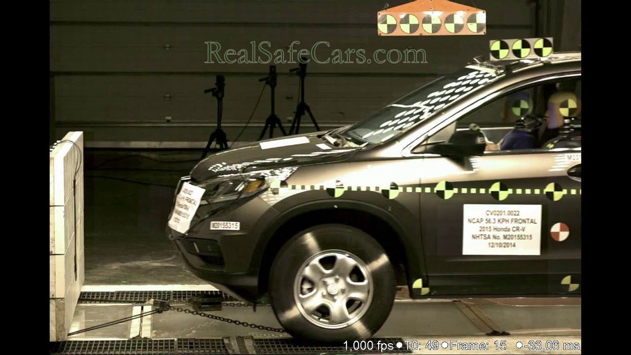 Honda CR-V (2015-2016) Crash Tests (Side-Pole, Front, Side) - YouTube