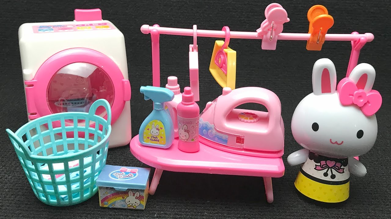 Pink Rabbit Laundry Set Satisfying with Unboxing Compilation Toys ASMR ...