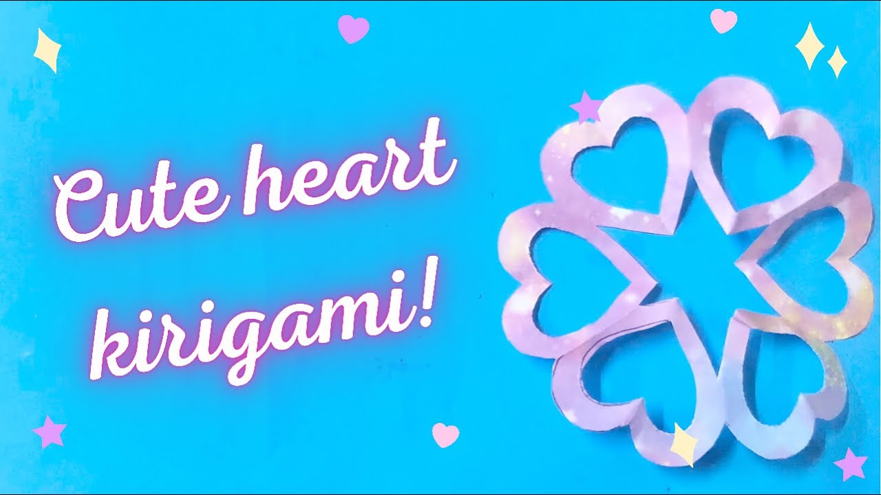 How to cut cute heart Kirigami ! | perfect heart paper - YouTube