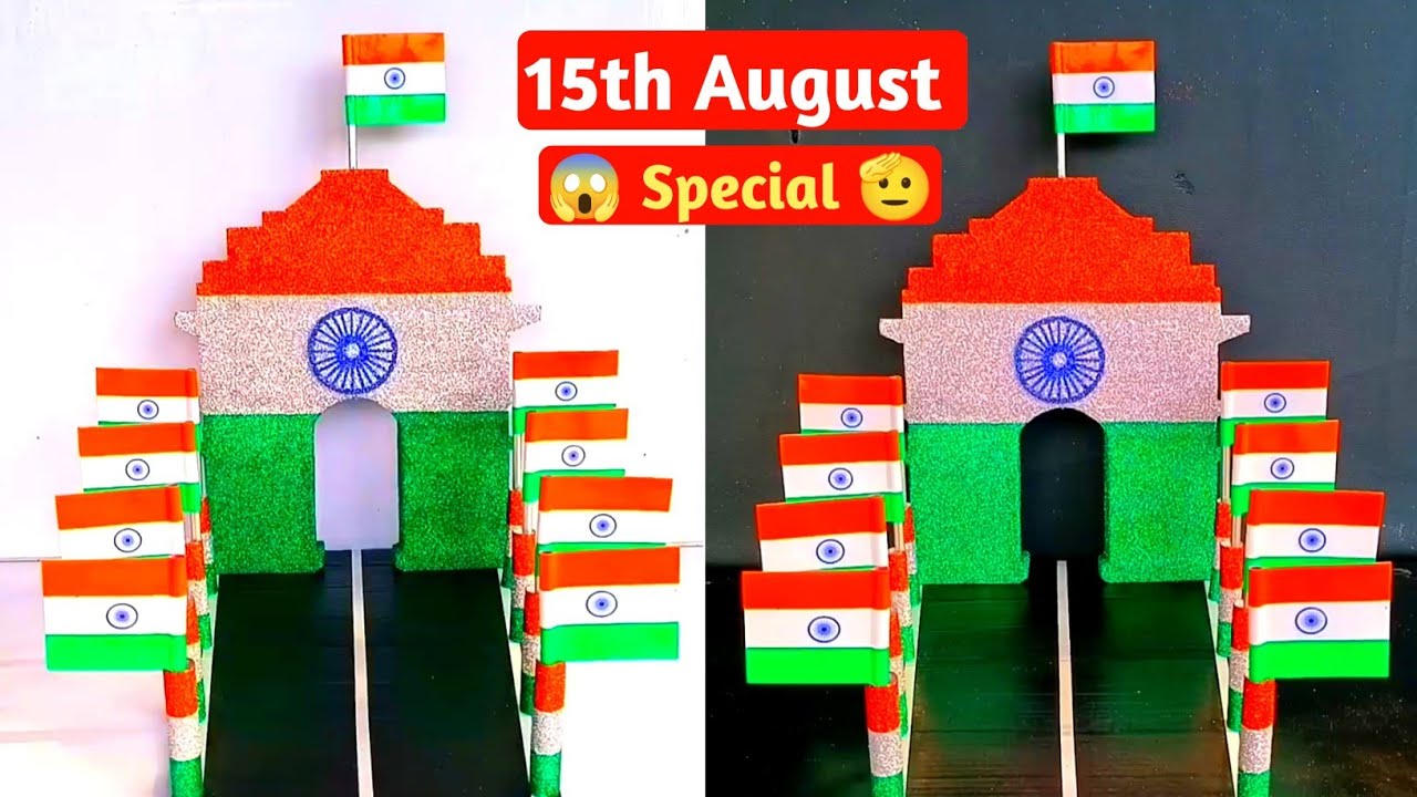 DIY Independence day flag hoisting craft // How to make INDIAN flag ...
