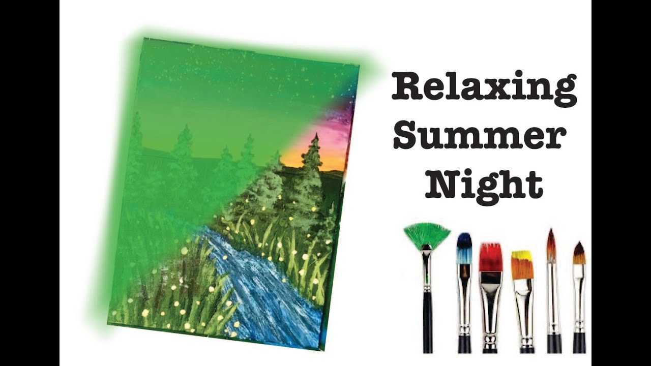50. My most relaxing ASMR painting to fall asleep to - Acrylic painting ...