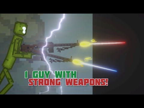 1 Guy With Strong Weapons In Melon Sandbox - Melon Playground! - YouTube