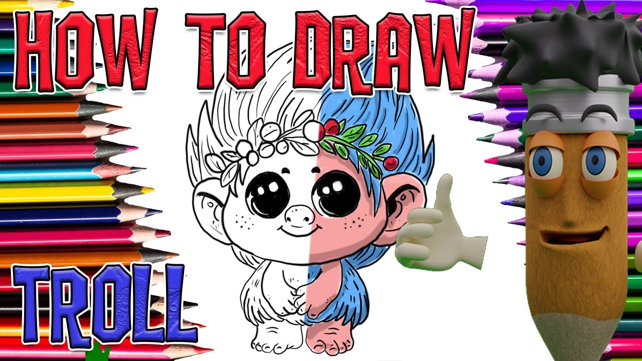 How to Draw Troll. Easy Step by Step Drawing - YouTube