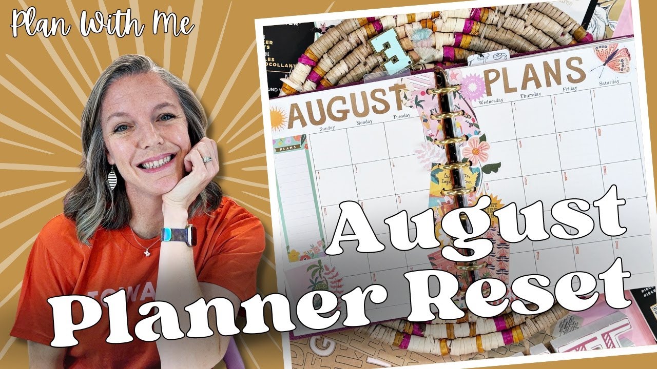 August Planner Setup || Planner Inserts || Monthly Planner Setup - YouTube