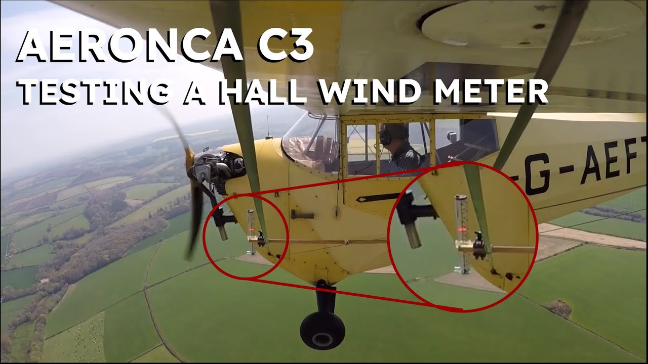 Aeronca C3 - Testing a Hall Wind Meter - YouTube