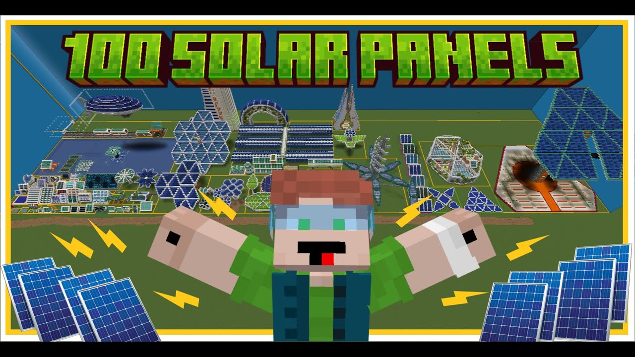 I built 100 Solar panels in Minecraft ( World Download for free ) - YouTube
