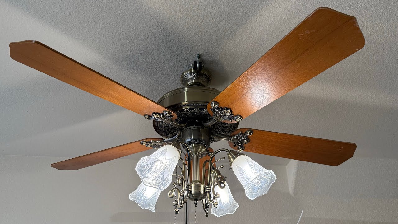 52” Craftmade Presidential II ceiling fan - antique brass - dated May ...