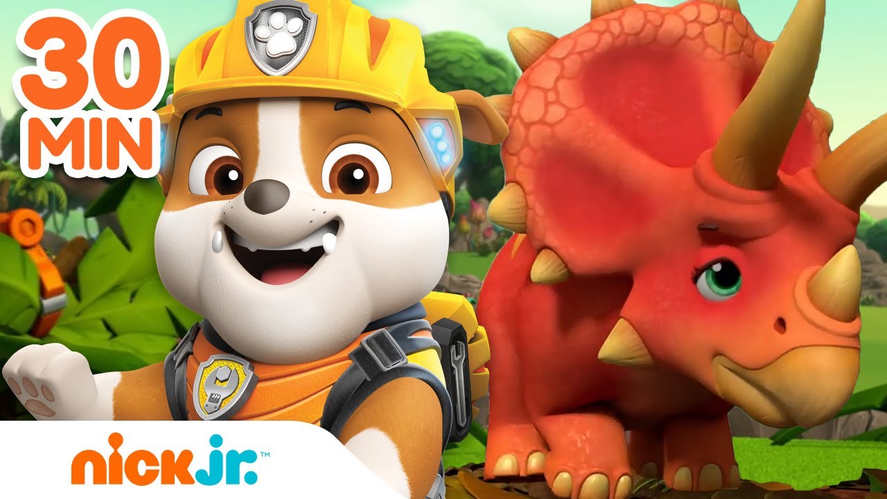 BEST PAW Patrol Dinosaur Rescues! w/ Rubble, Rex, & Skye | 30 Minute ...