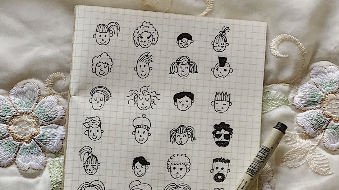 EP.8 How to draw Faces doodle - YouTube